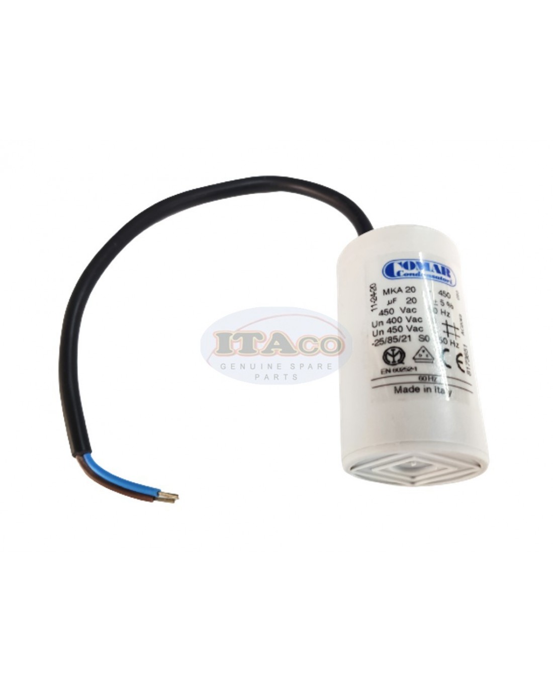Made in Italy Motor Electrolytic Comar Condenser Capacitor Wire Type ...