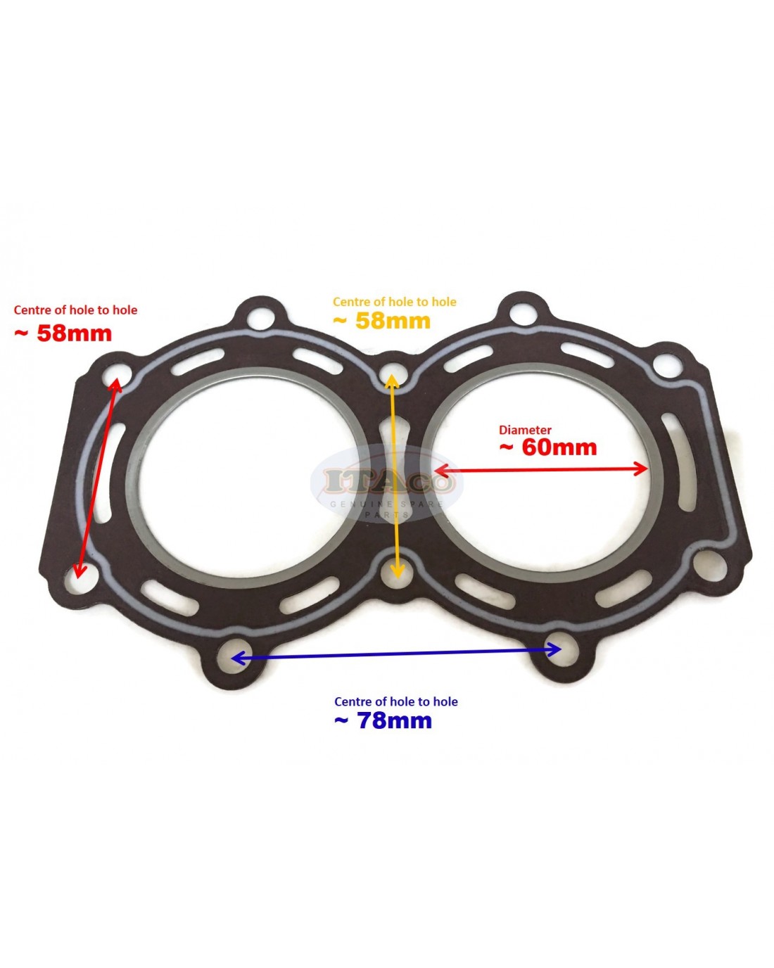Outboard Yamaha Tohatsu Suzuki Mercury Mercruiser Gasket 11141-93950/60