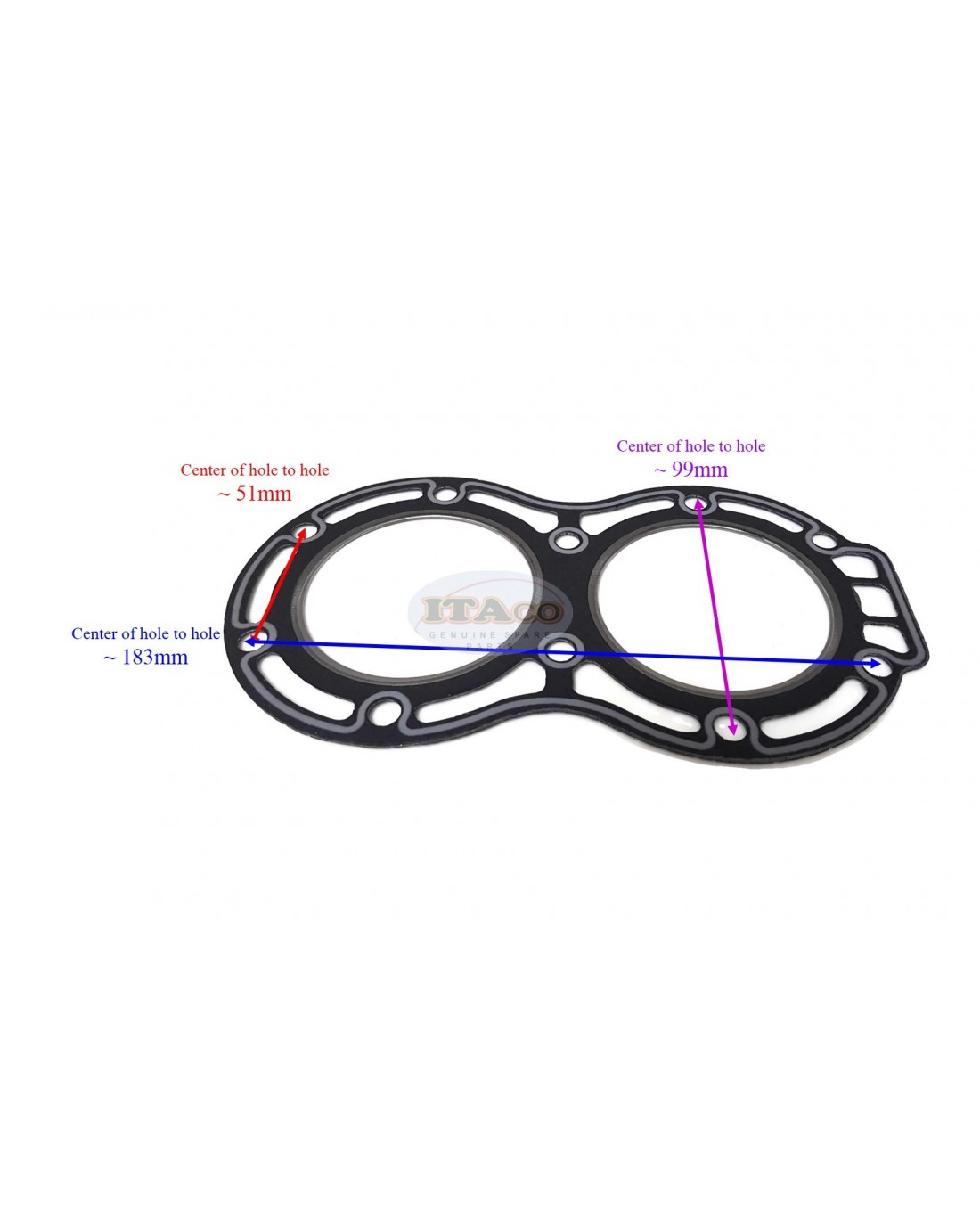 Outboard Yamaha Tohatsu Suzuki Mercury Mercruiser Gasket 11141-96343 ...
