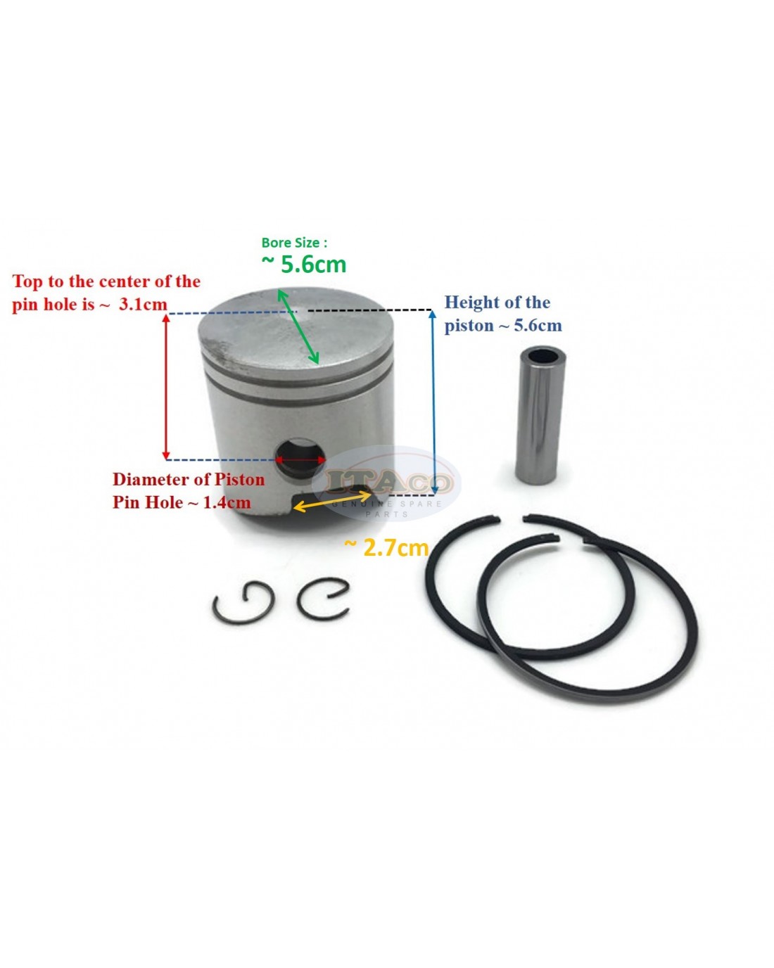 Outboard Yamaha Tohatsu Suzuki Mercury Mercruiser Piston 6E7-11631-00-97