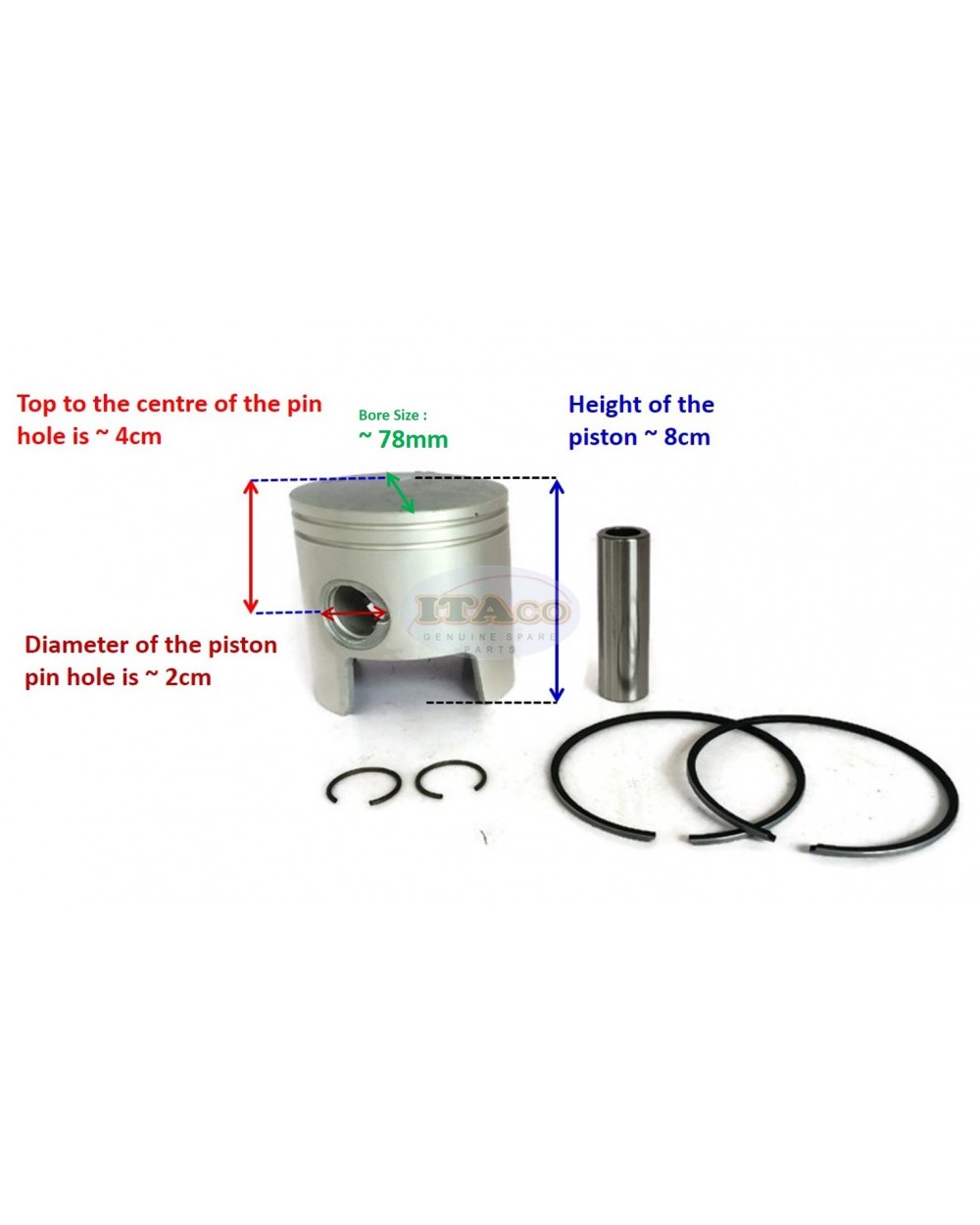 Outboard Yamaha Tohatsu Suzuki Mercury Mercruiser Piston 6F6-11630-20 ...