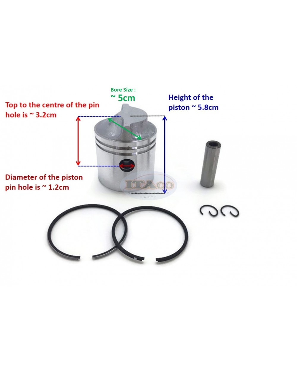 Outboard Yamaha Tohatsu Suzuki Mercury Mercruiser Piston 6E0-11631-00 ...